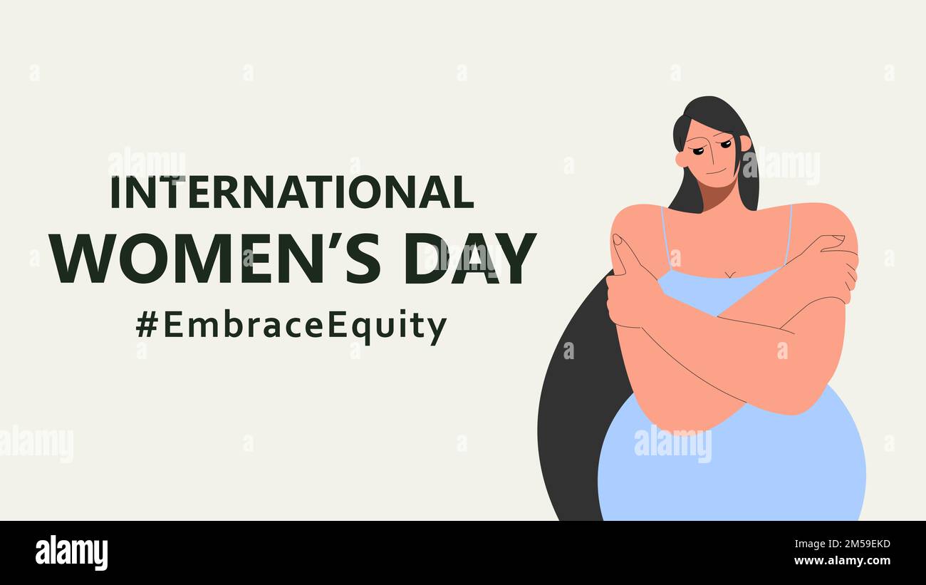 International Womens Day. IWD. 8 march. Campaign 2023 theme Hashtag EmraceEquity. Embrace Equity ...