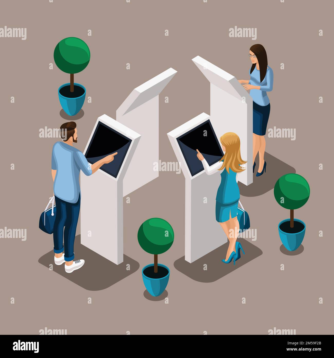 Happy customers Stock Vector Images - Alamy