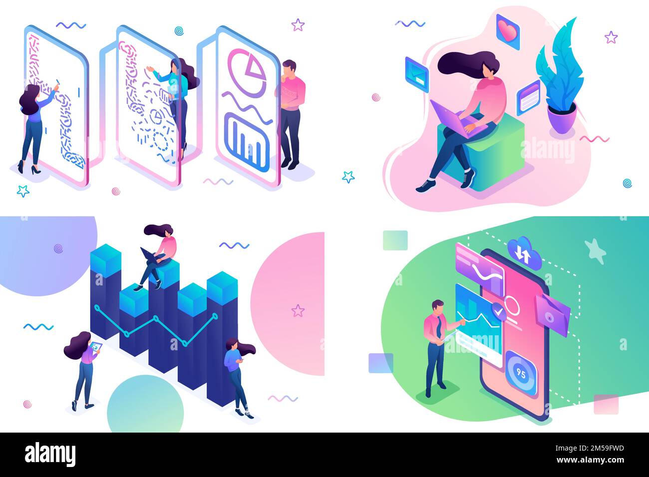 Set of isometric concepts social networks, data analysis, business ...