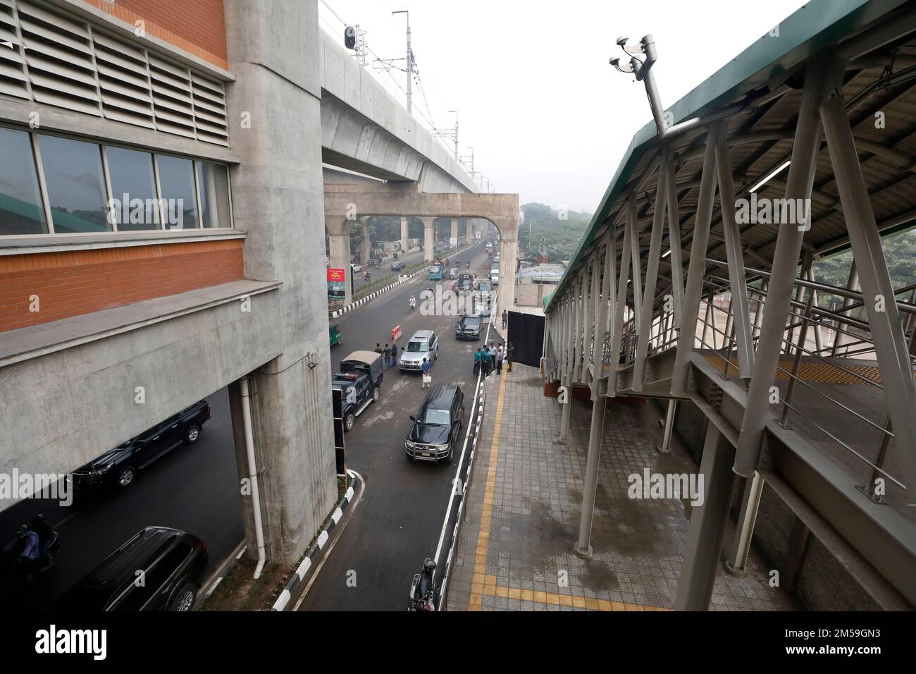 Dhaka, Bangladesh - December 27, 2022: Agargaon Metro Railway Station ...