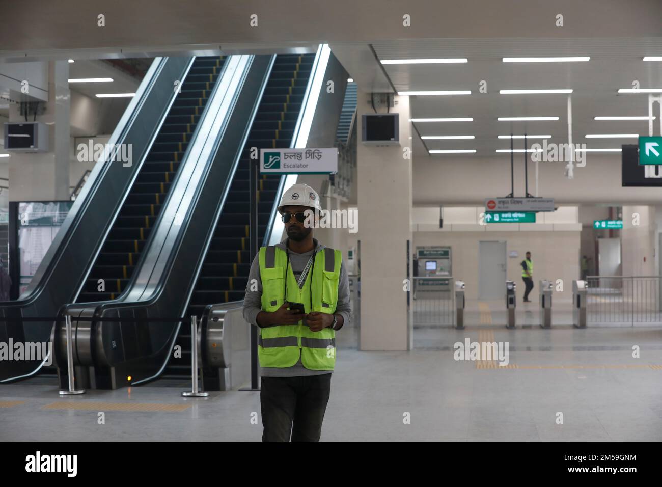 Dhaka, Bangladesh - December 27, 2022: Agargaon Metro Railway Station ...