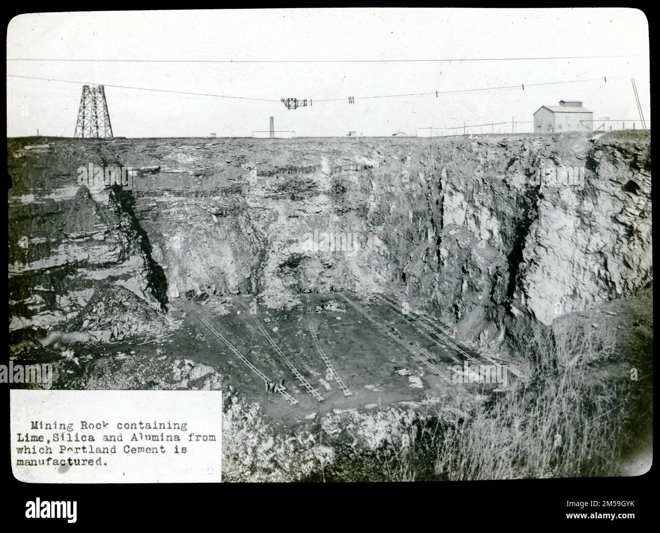 Photograph of Mining Rock Containing Lime, Silica, and Alumina From ...