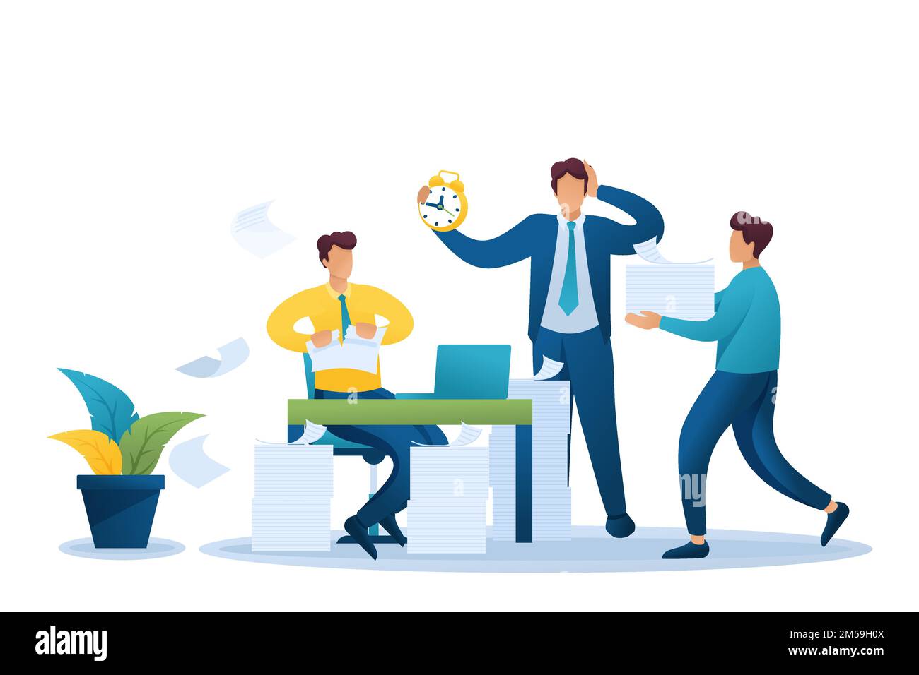 Office process Stock Vector Images - Alamy