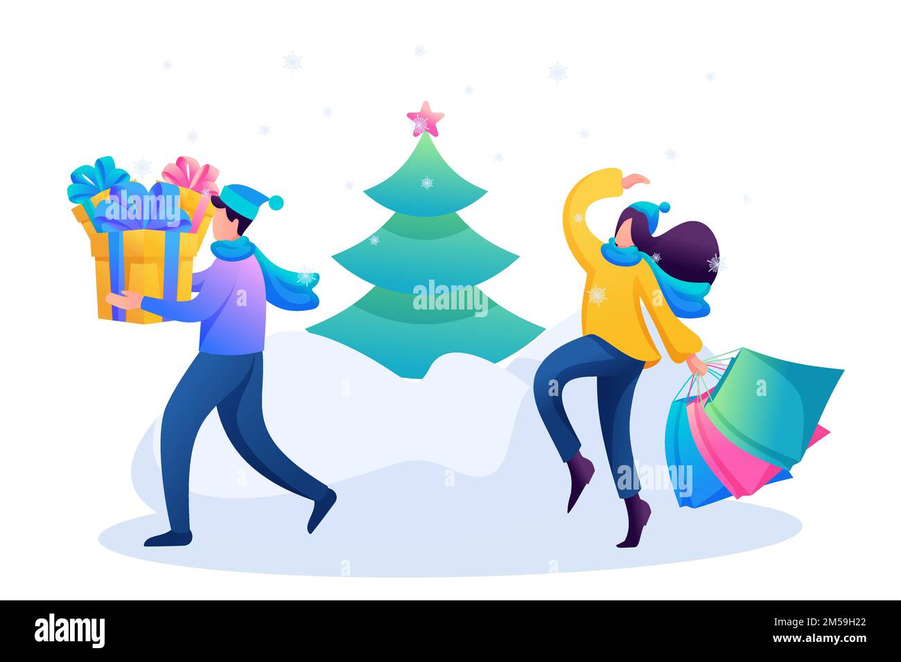 2d gift box hi-res stock photography and images - Alamy