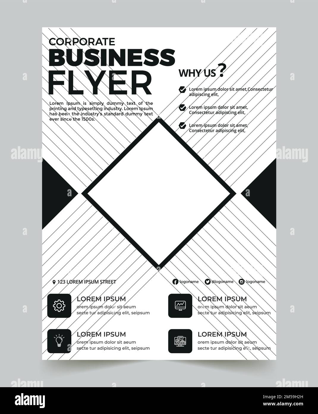 Professional business flyer design for business advertisement. Two ...