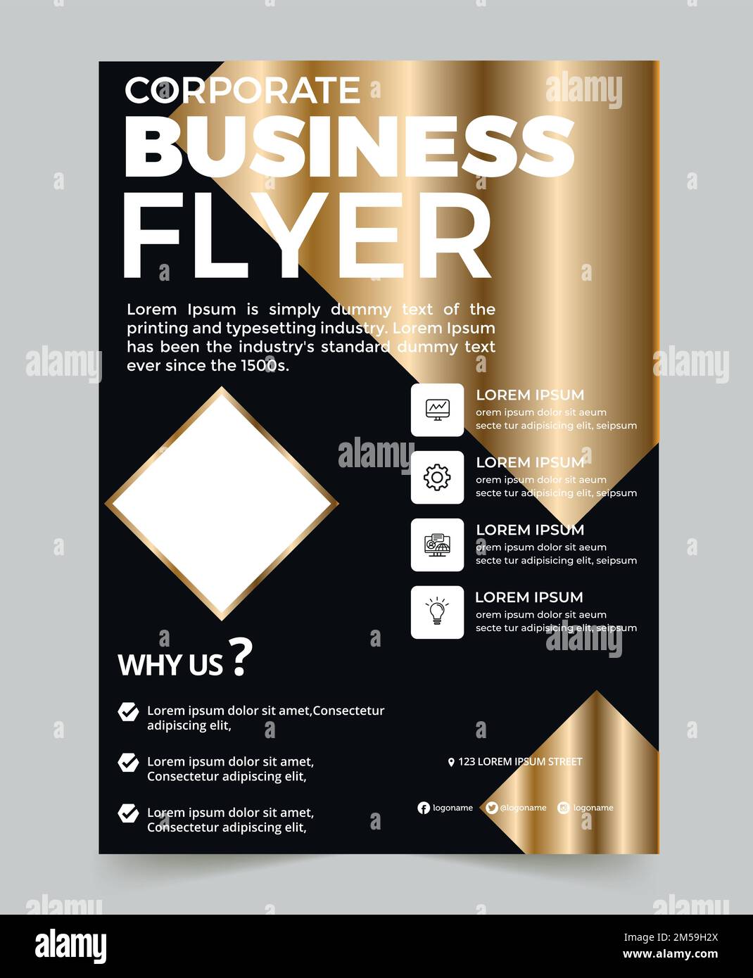 Professional business flyer design for business advertisement. Two ...