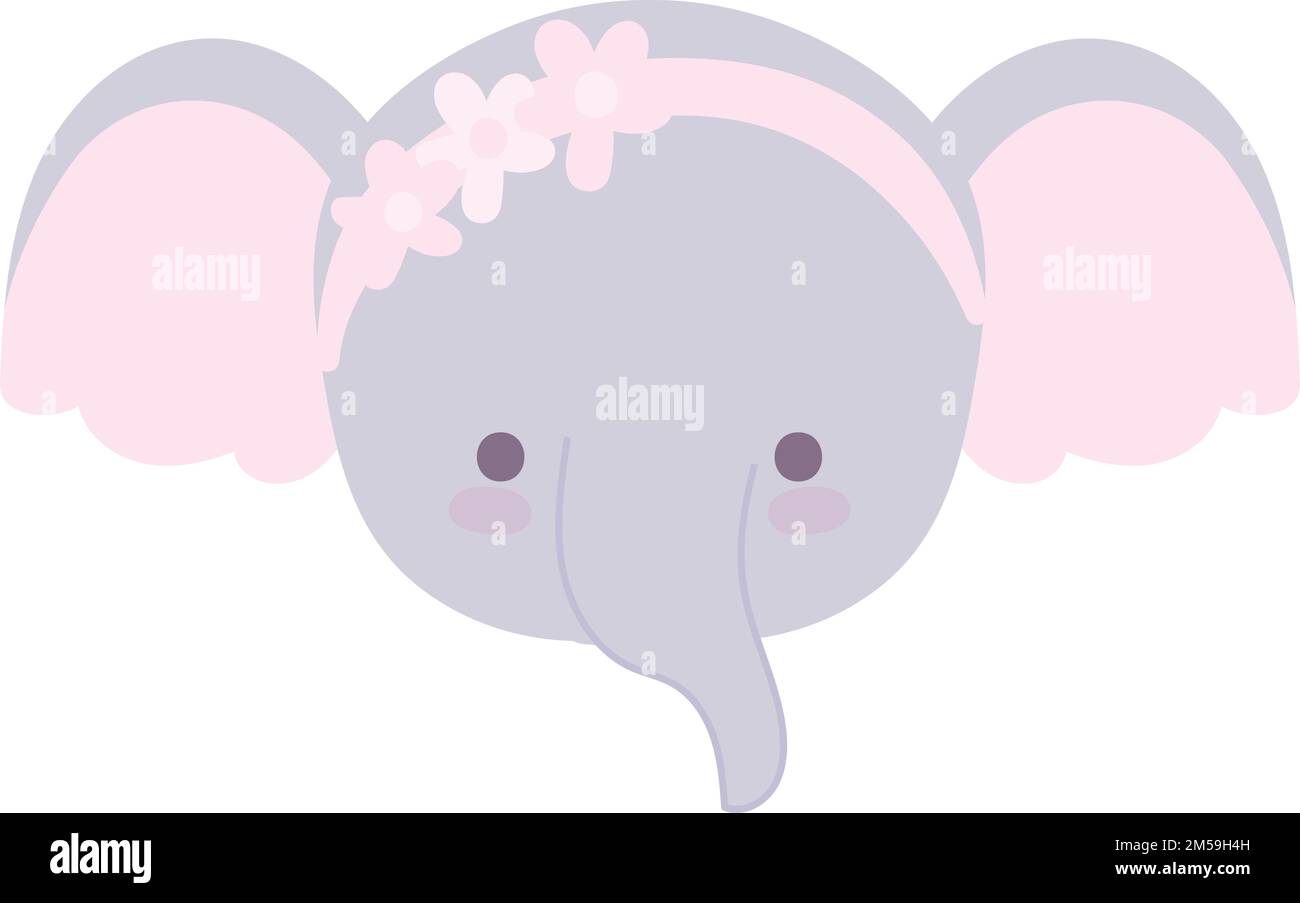 elephant female head Stock Vector Image & Art - Alamy