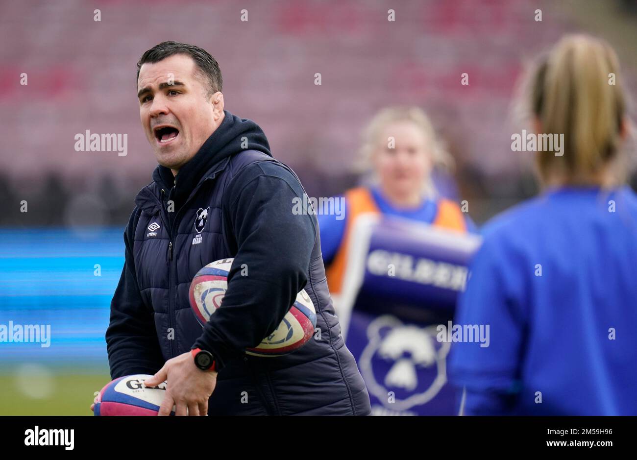 Bristol Bears head coach Dave Ward (left) ahead of the Allianz Premier ...