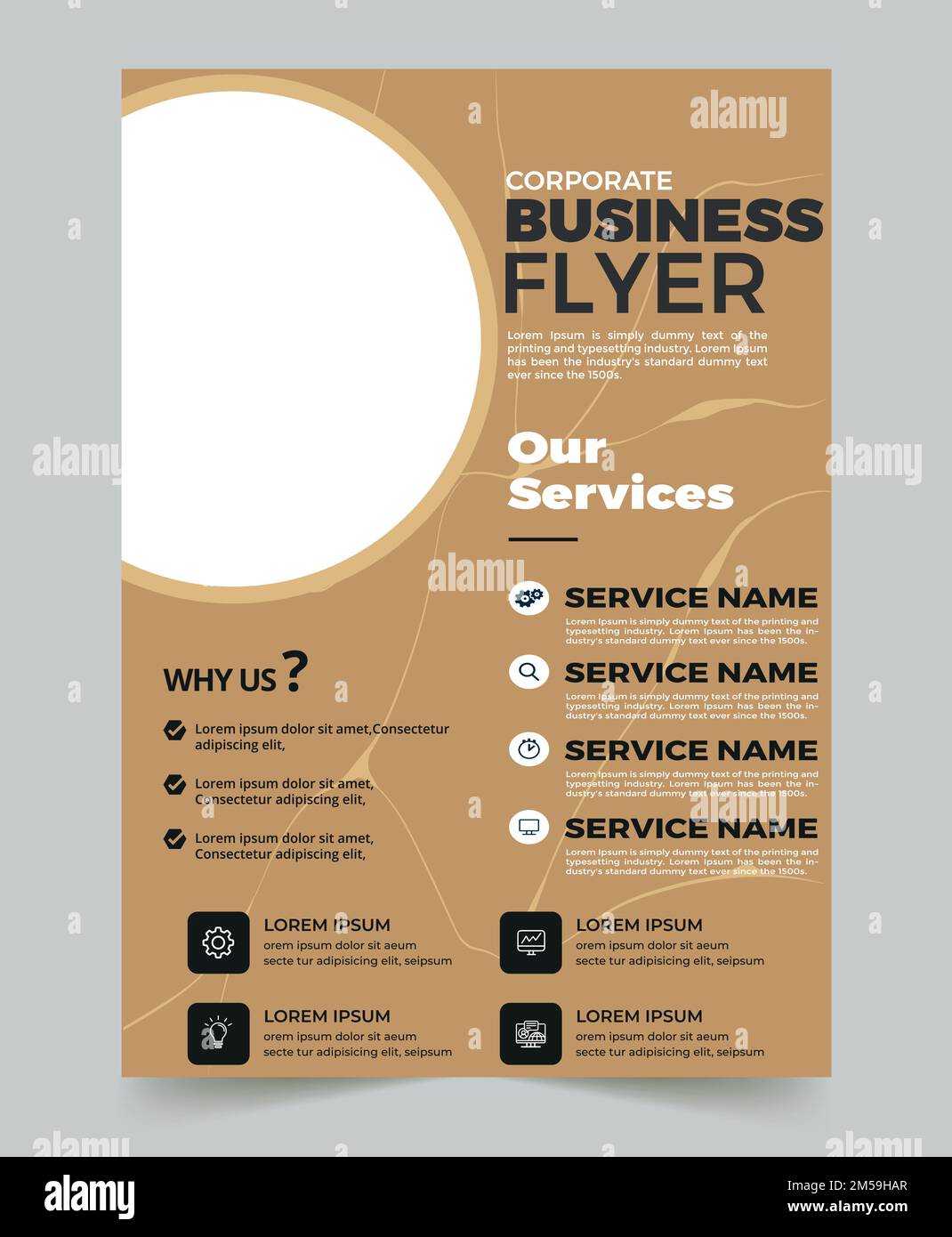 Professional business flyer design for business advertisement. Two ...