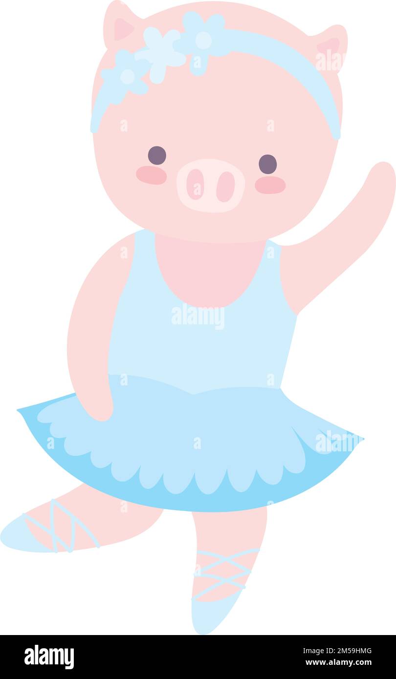 ballet dancer pig Stock Vector Image & Art - Alamy