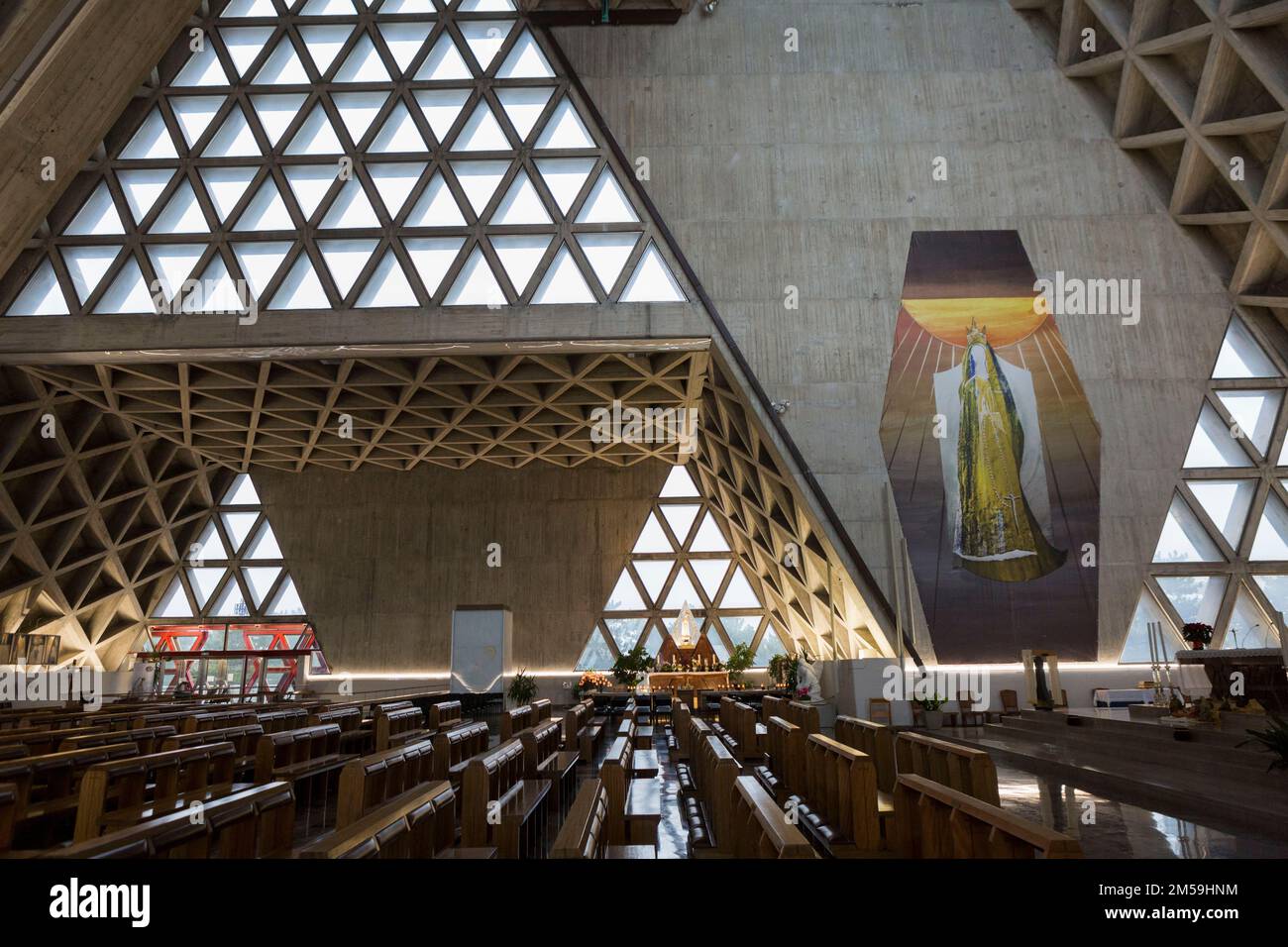 Interior of the National Temple to Maria mother and queen of Monte ...