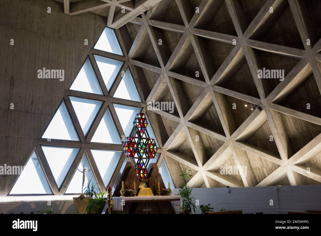 Interior of the National Temple to Maria mother and queen of Monte ...