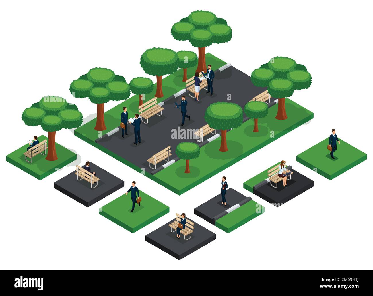 Trendy People Isometric vector 3D businessmen and business woman icons ...