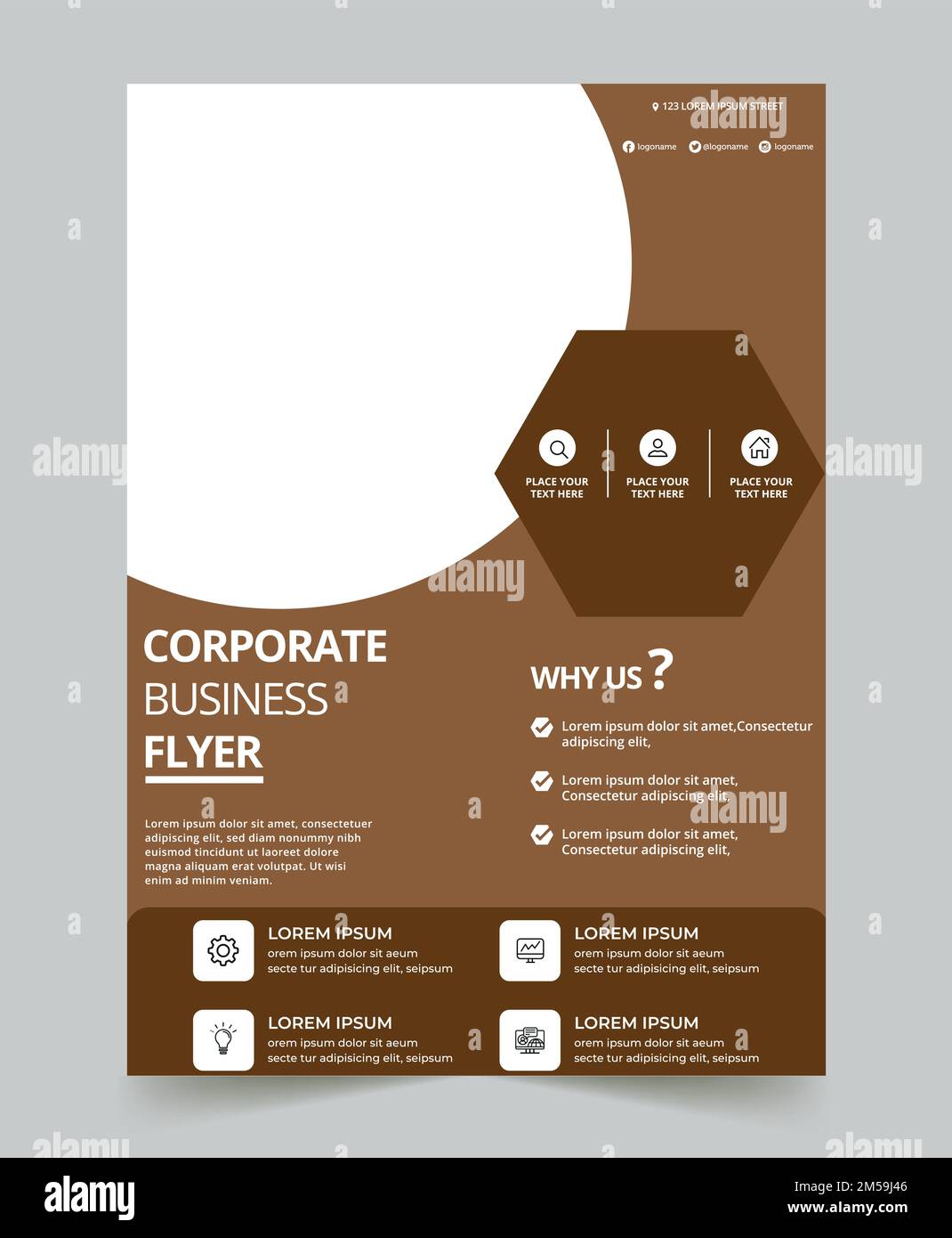 Professional business flyer design for business advertisement. Two ...