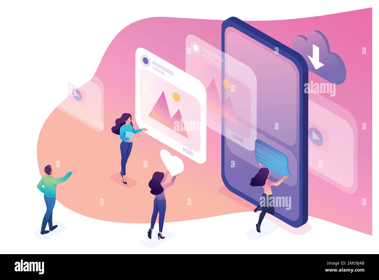 Isometric bright concept learning the correct profile design in social ...