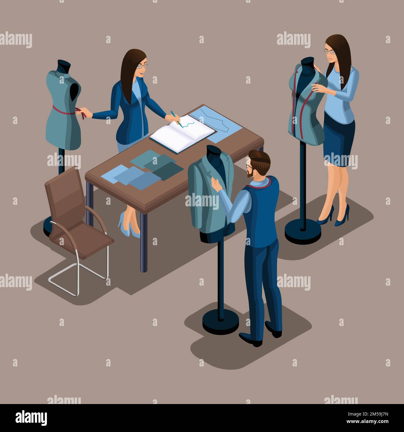 Isometric tailor, the creation of quality clothing to order, a workshop ...