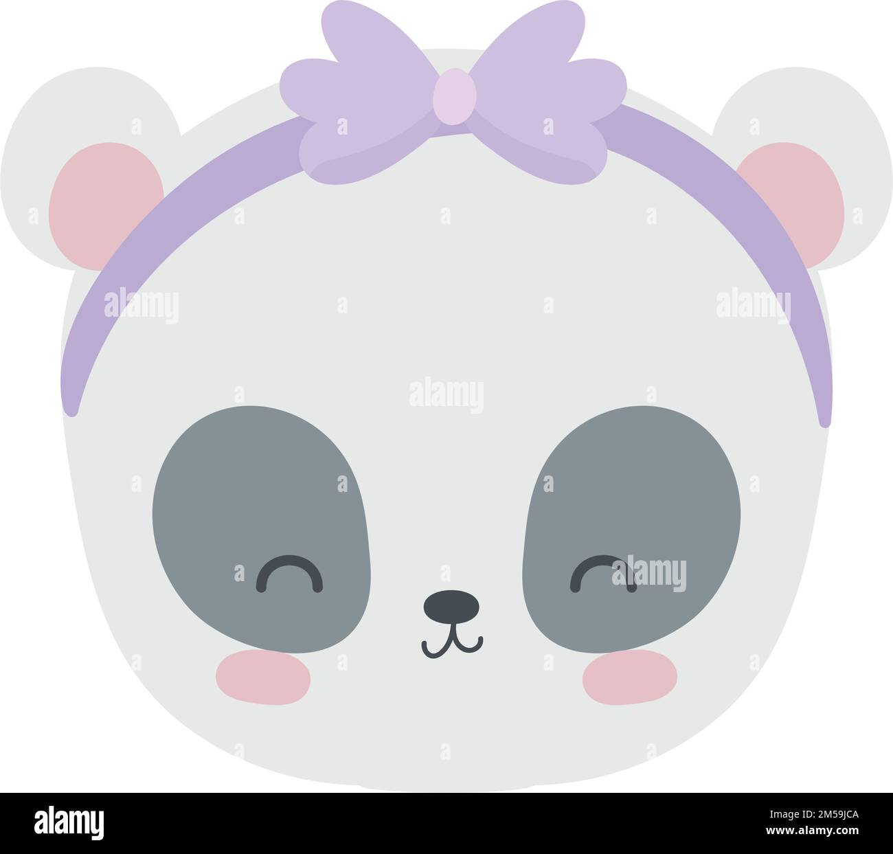 Panda female head Stock Vector Images - Alamy