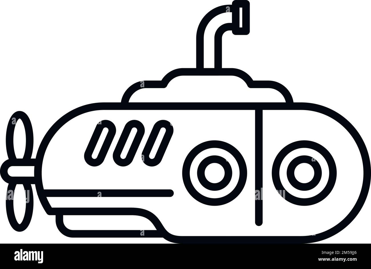 Military submarine icon outline vector. Underwater ship. Deep vehicle ...