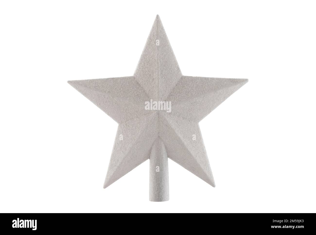 Christmas tree topper star isolated on white background with clipping ...