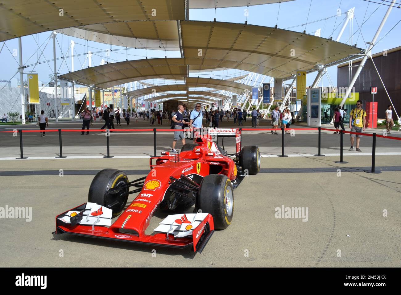 Exposition of the model of Ferrari racing car SF15-T in the Cardo and ...