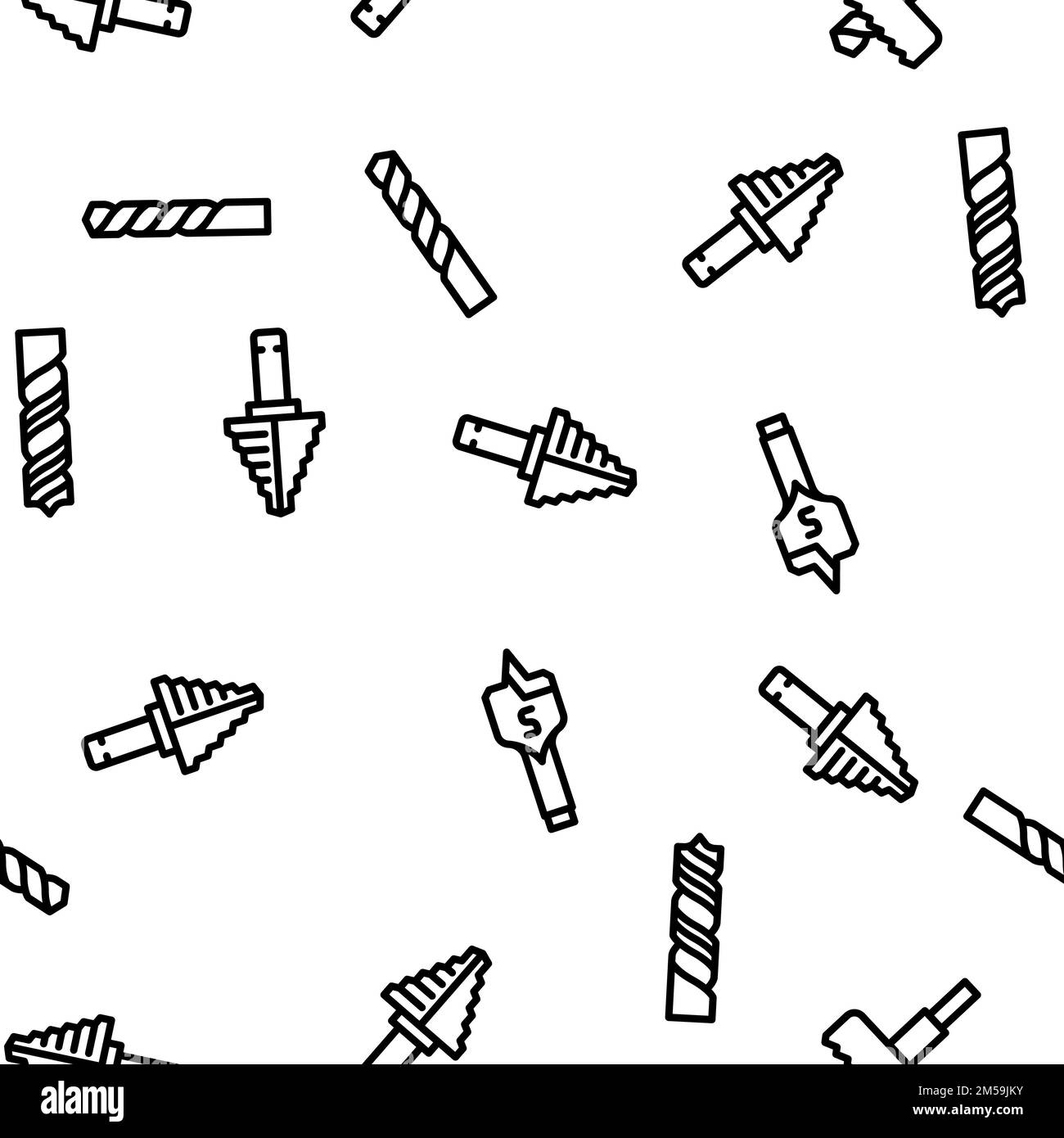 Hand power tool pattern Cut Out Stock Images & Pictures - Alamy