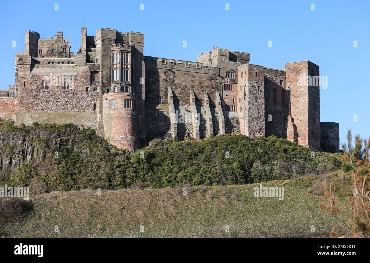 Bamburgh Castle, is a, castle, on the, northeast, coast,of, England,by ...