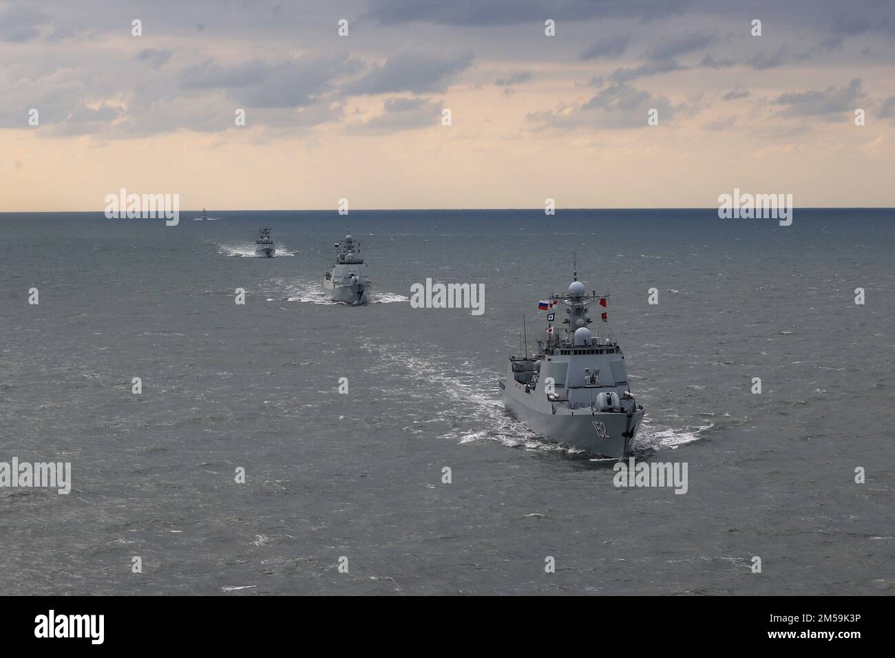 Aboard Destroyer Jinan, Joint Sea 2022. 27th Dec, 2022. Warships from ...