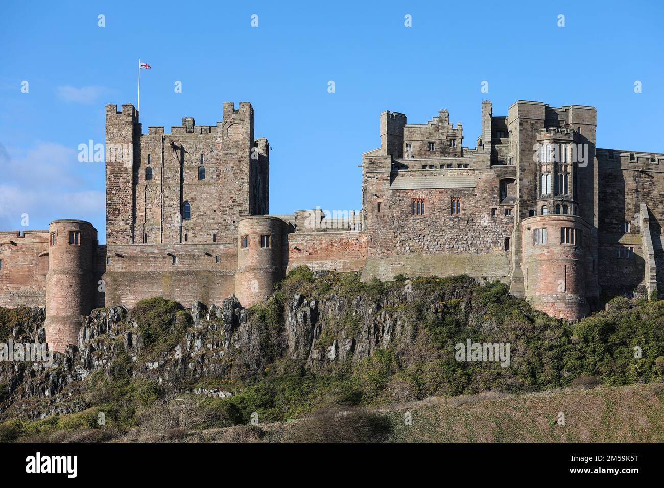 Bamburgh Castle, is a, castle, on the, northeast, coast,of, England,by ...