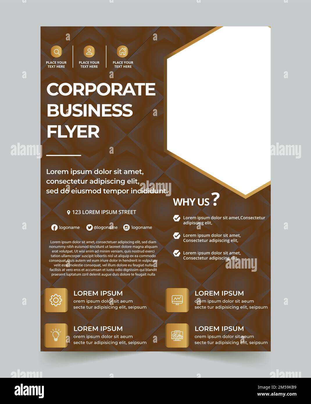 Professional business flyer design for business advertisement. Two ...