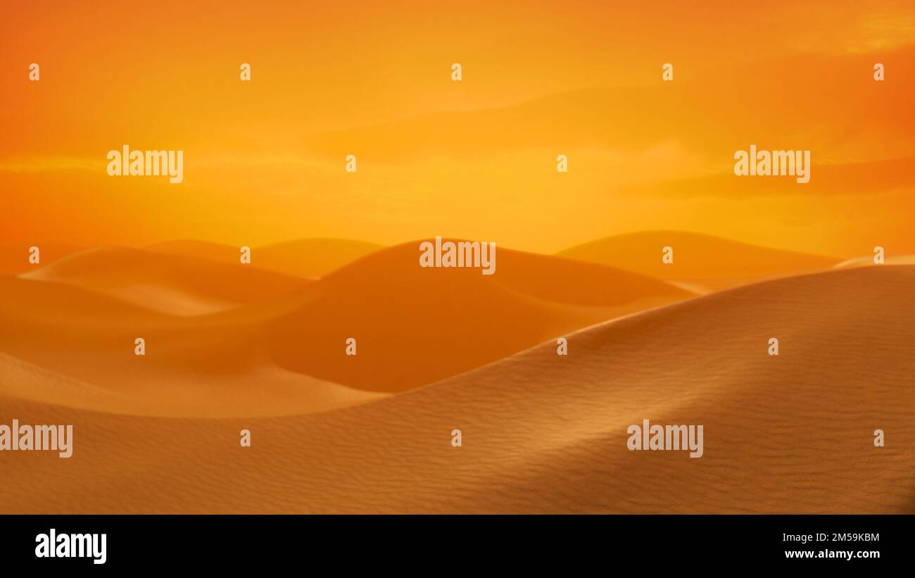 A desert landscape with sand dunes Stock Photo - Alamy