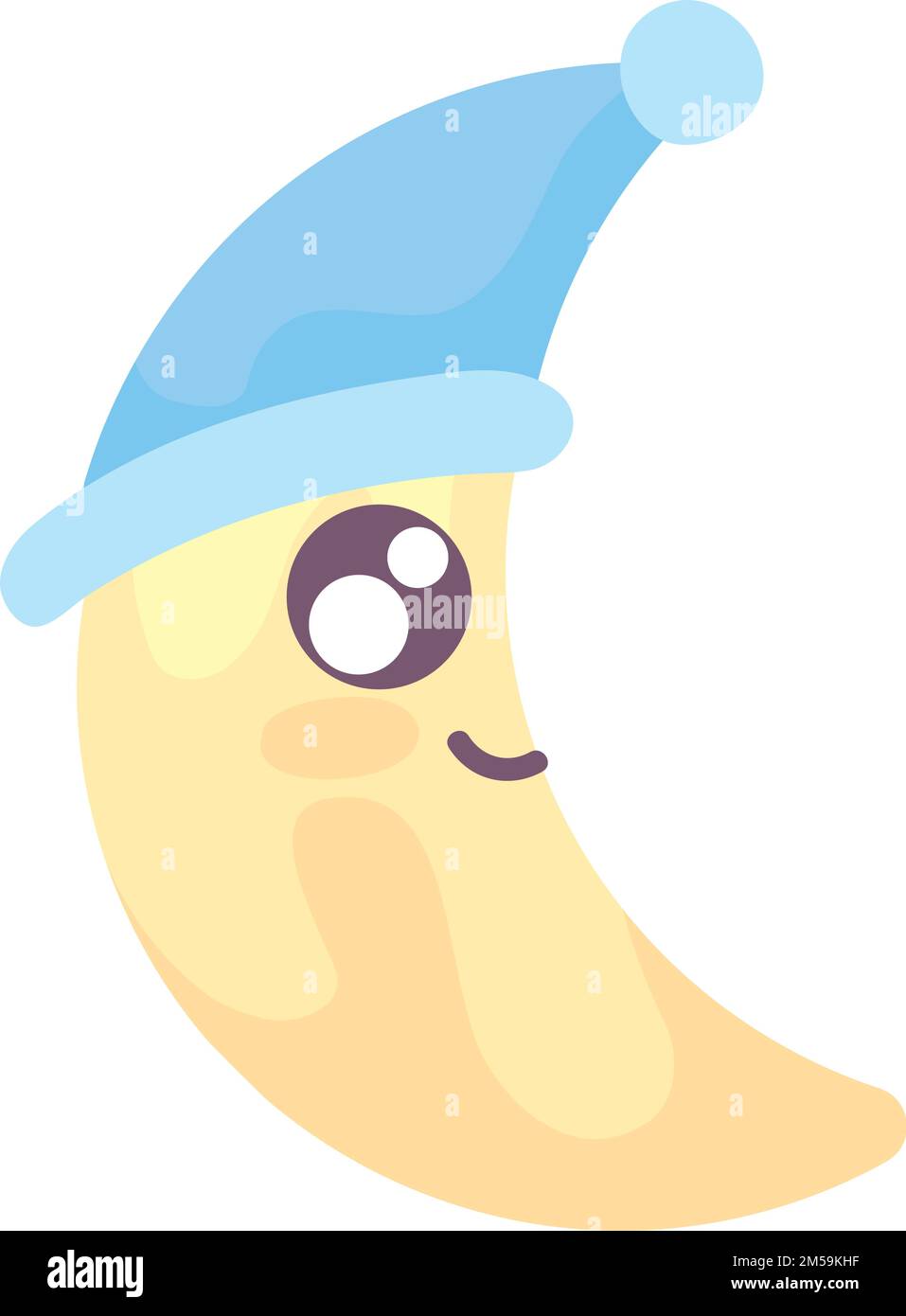 cute moon with hat Stock Vector Image & Art - Alamy