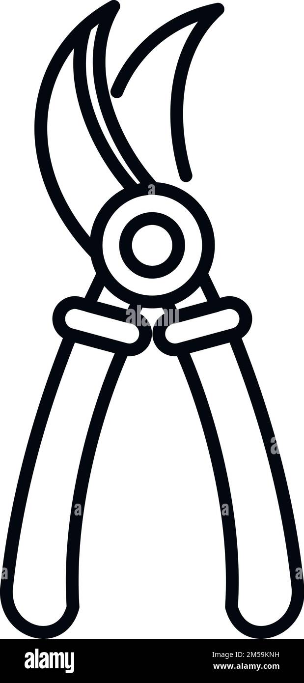 Secateur cutter icon outline vector. Garden work. Hand blade Stock Vector Image & Art - Alamy