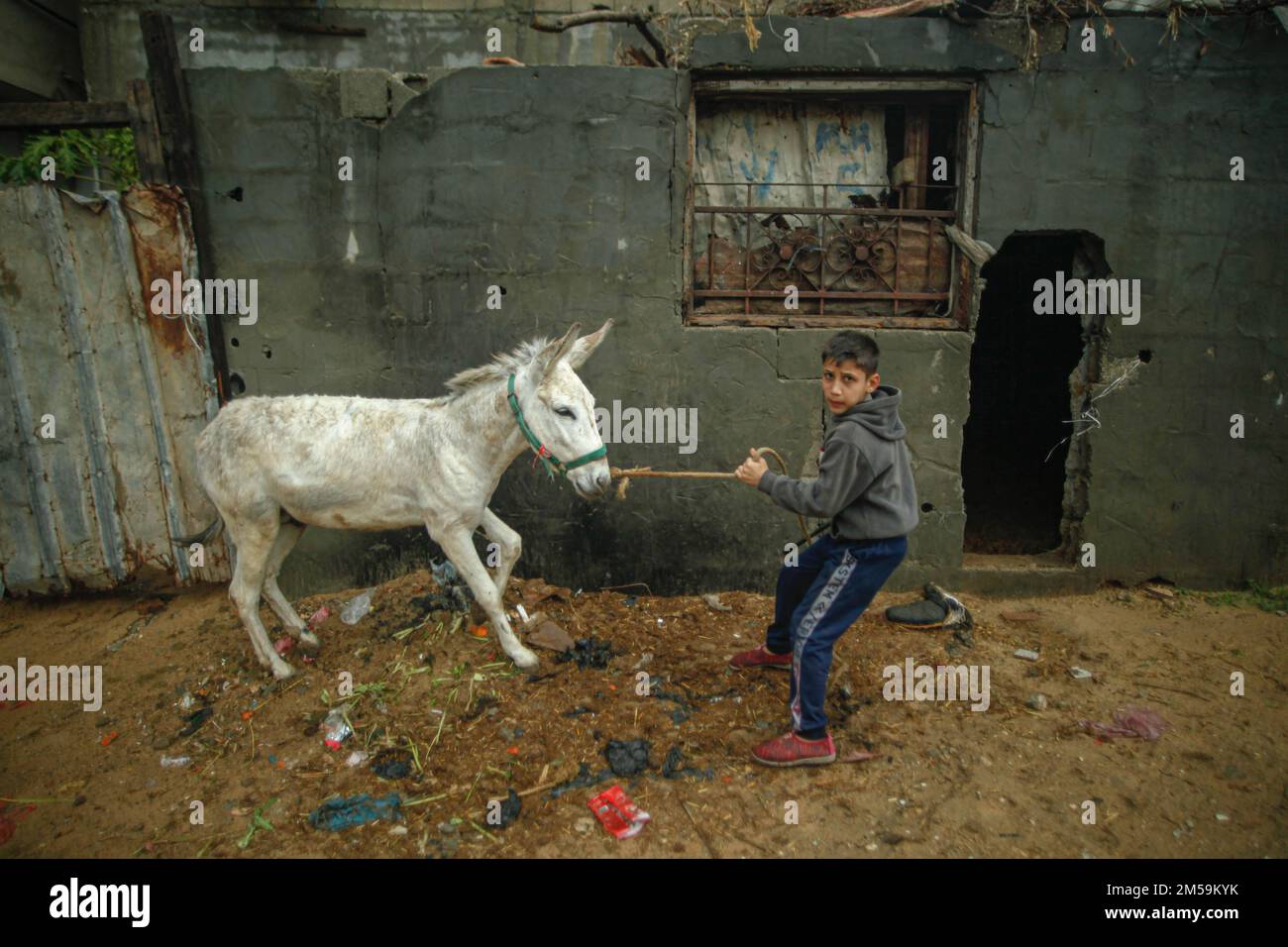 Daily life of children in Gaza Strip, on December 27, 2022. Photo by ...
