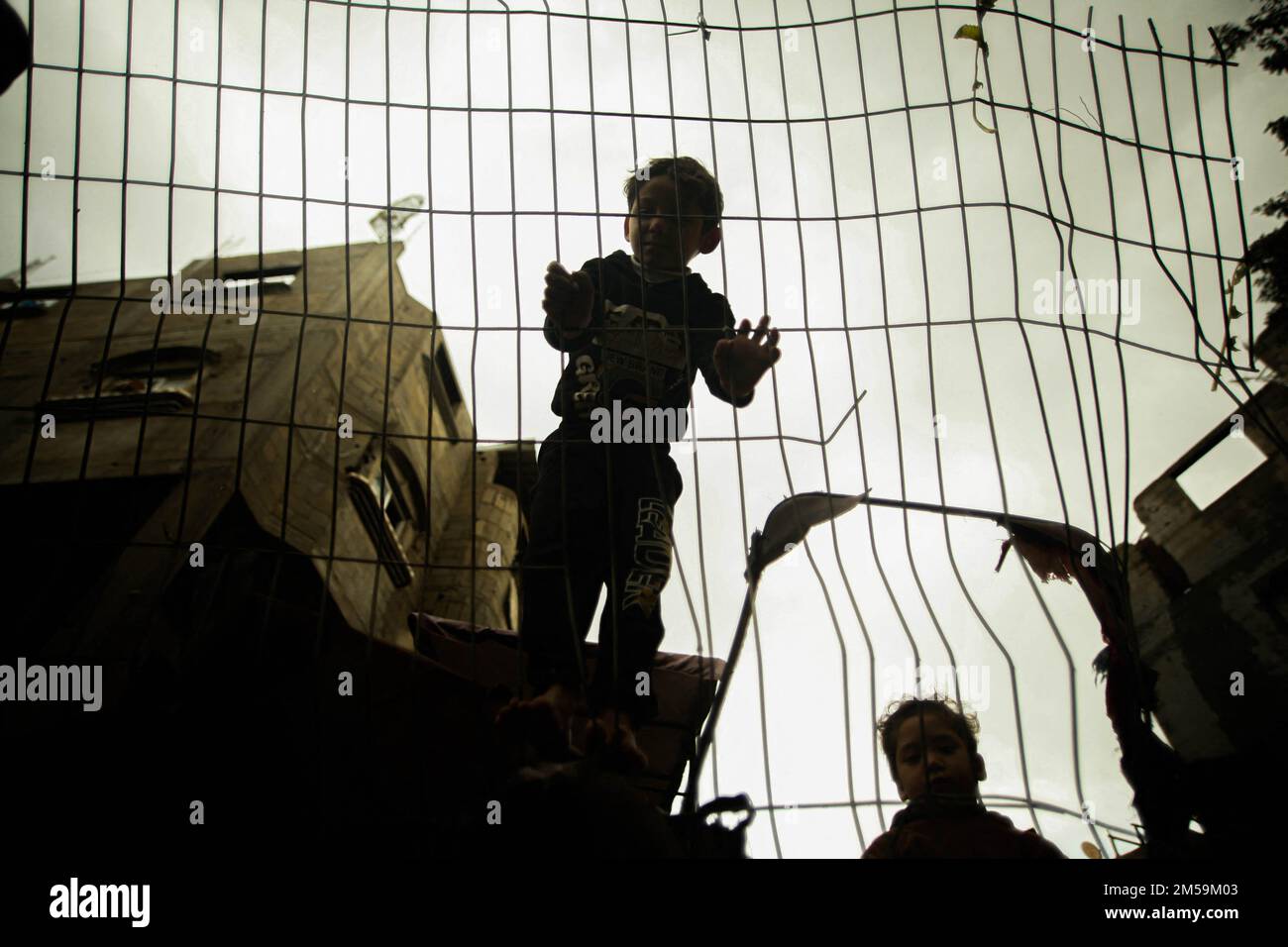 Daily life of children in Gaza Strip, on December 27, 2022. Photo by ...