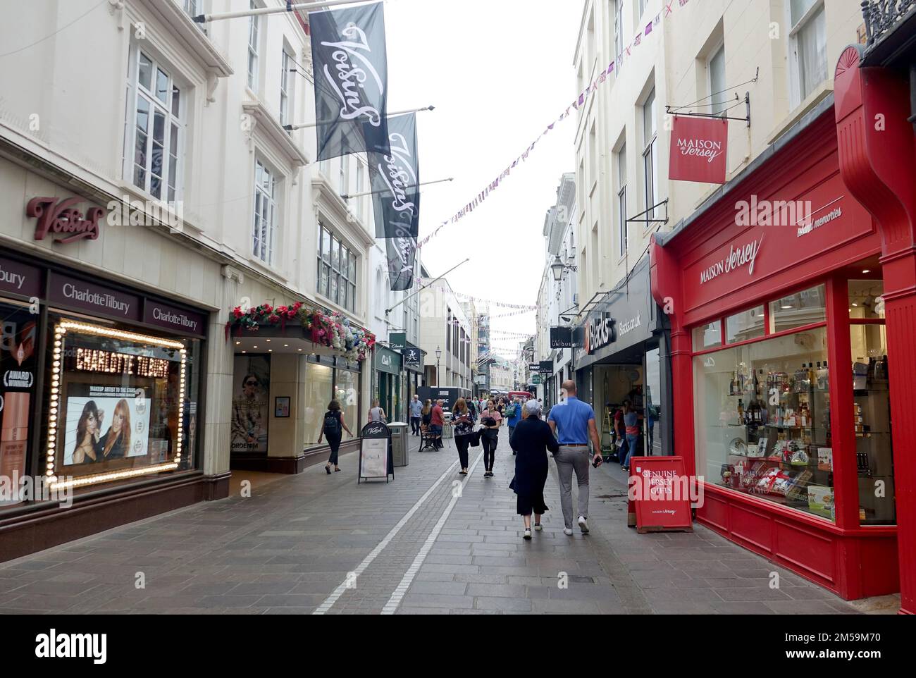 Saint Helier. 14th Sep, 2022. The pedestrian zone of Saint Helier ...