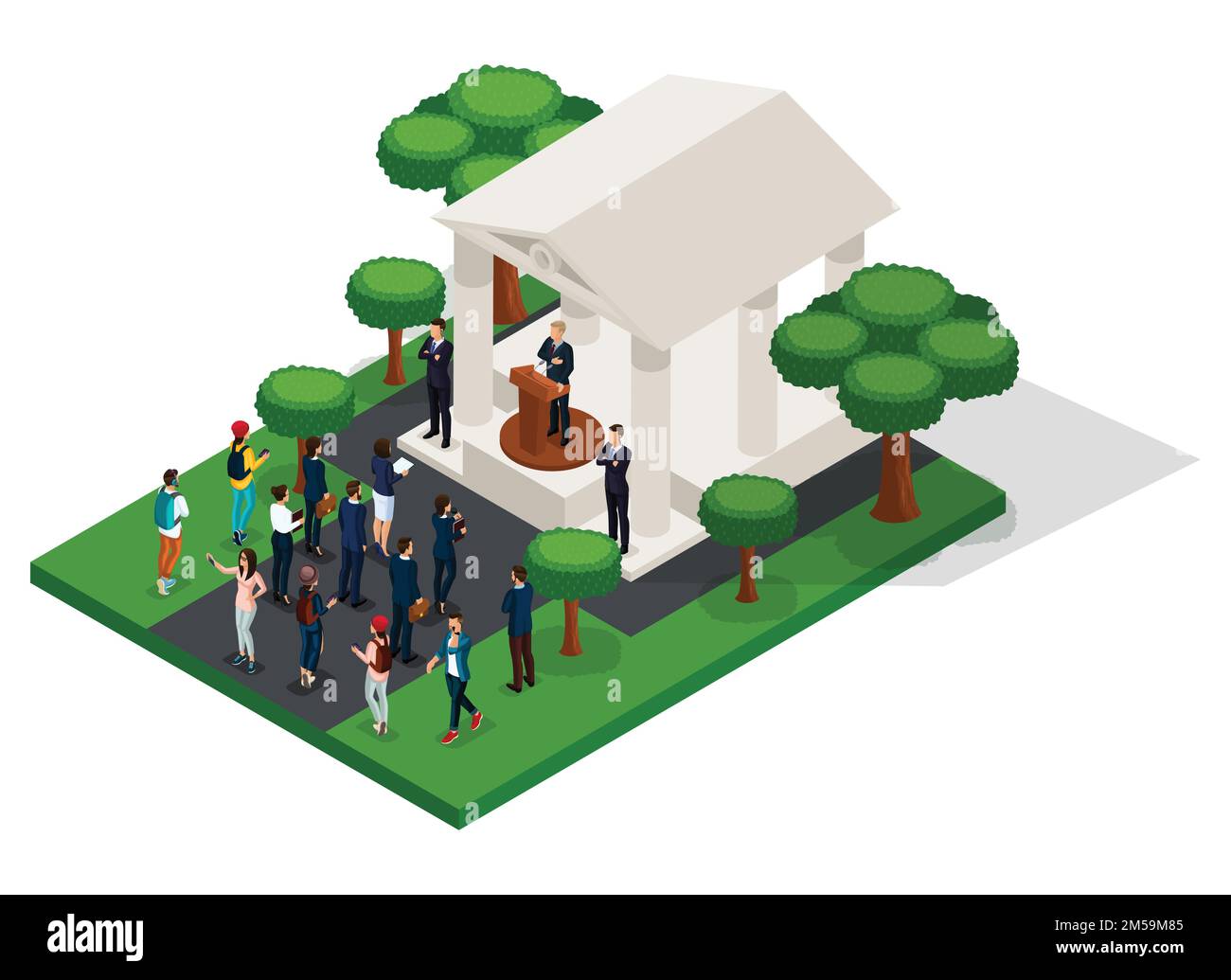 Trendy People Isometric vector 3D businessmen, people of the ...