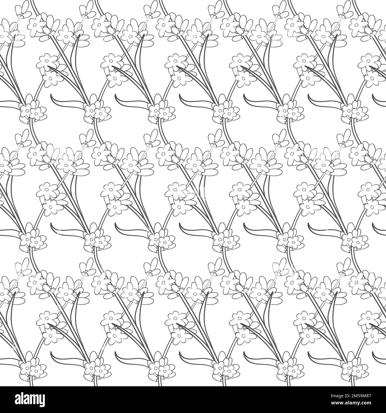 Seamless pattern with lavender sprigs. Vector floral background on ...