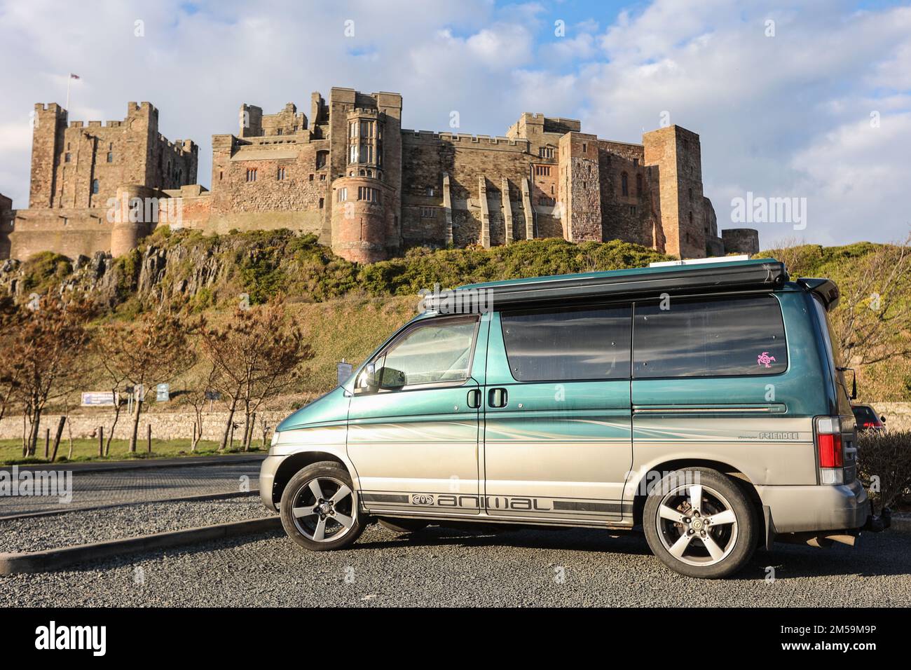 Mazda,Bongo,Friendee,campervan,van,vanlife,at,Bamburgh Castle, is a ...