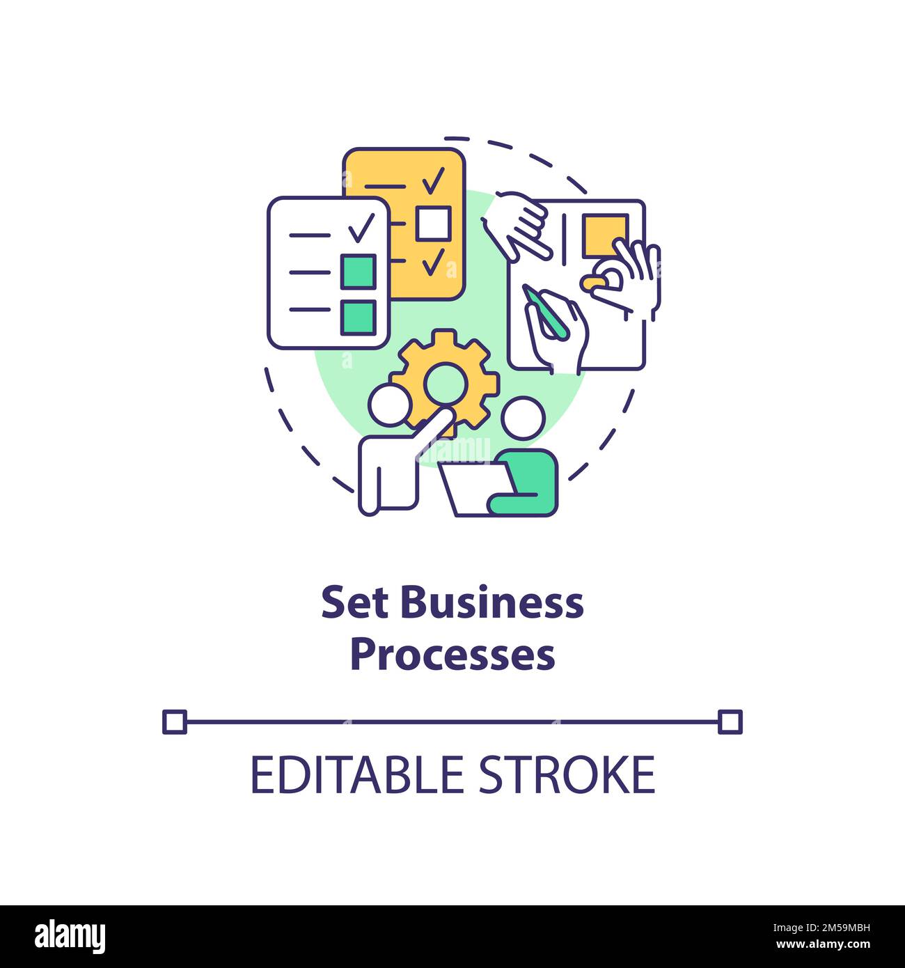 Set business processes concept icon Stock Vector Image & Art - Alamy