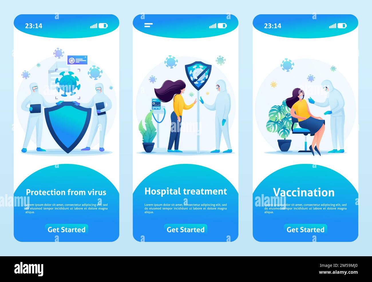 Protection against the virus in Hospital treatment and Vaccination ...