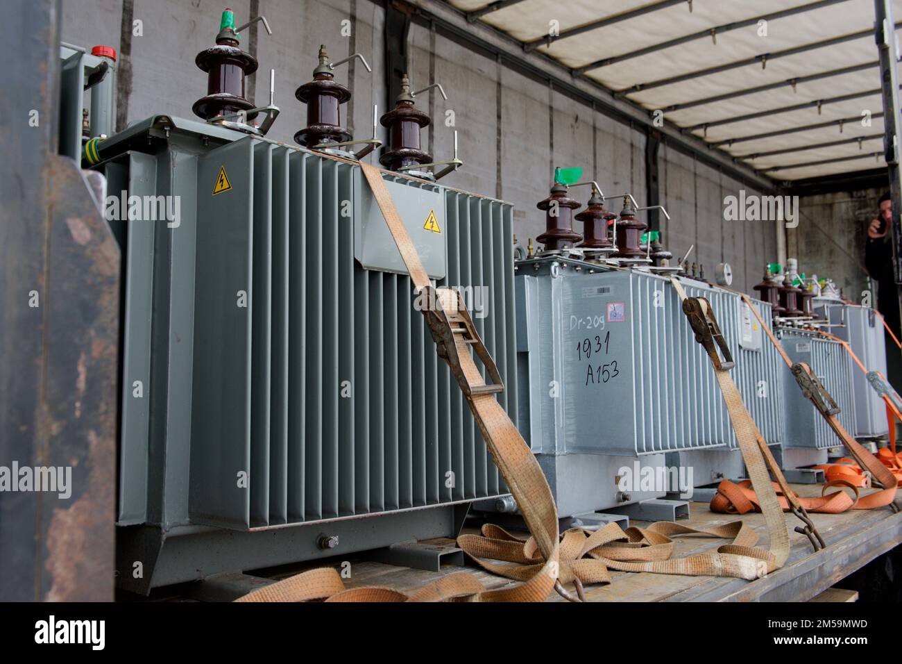 The transformers were provided to Ukraine as humanitarian aid from the ...