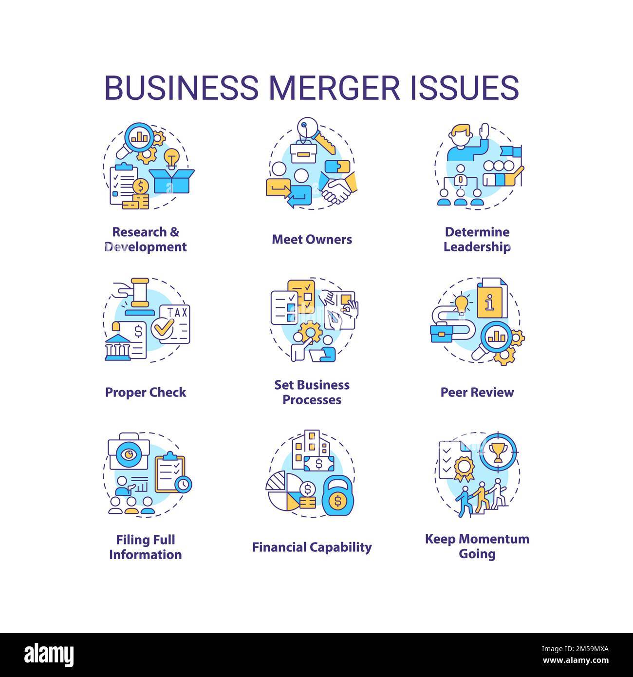Merger circle illustration Stock Vector Images - Alamy