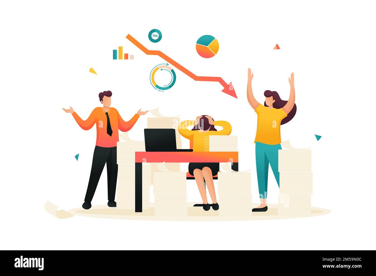 Stressful situation of falling stock prices, the company's employees in ...