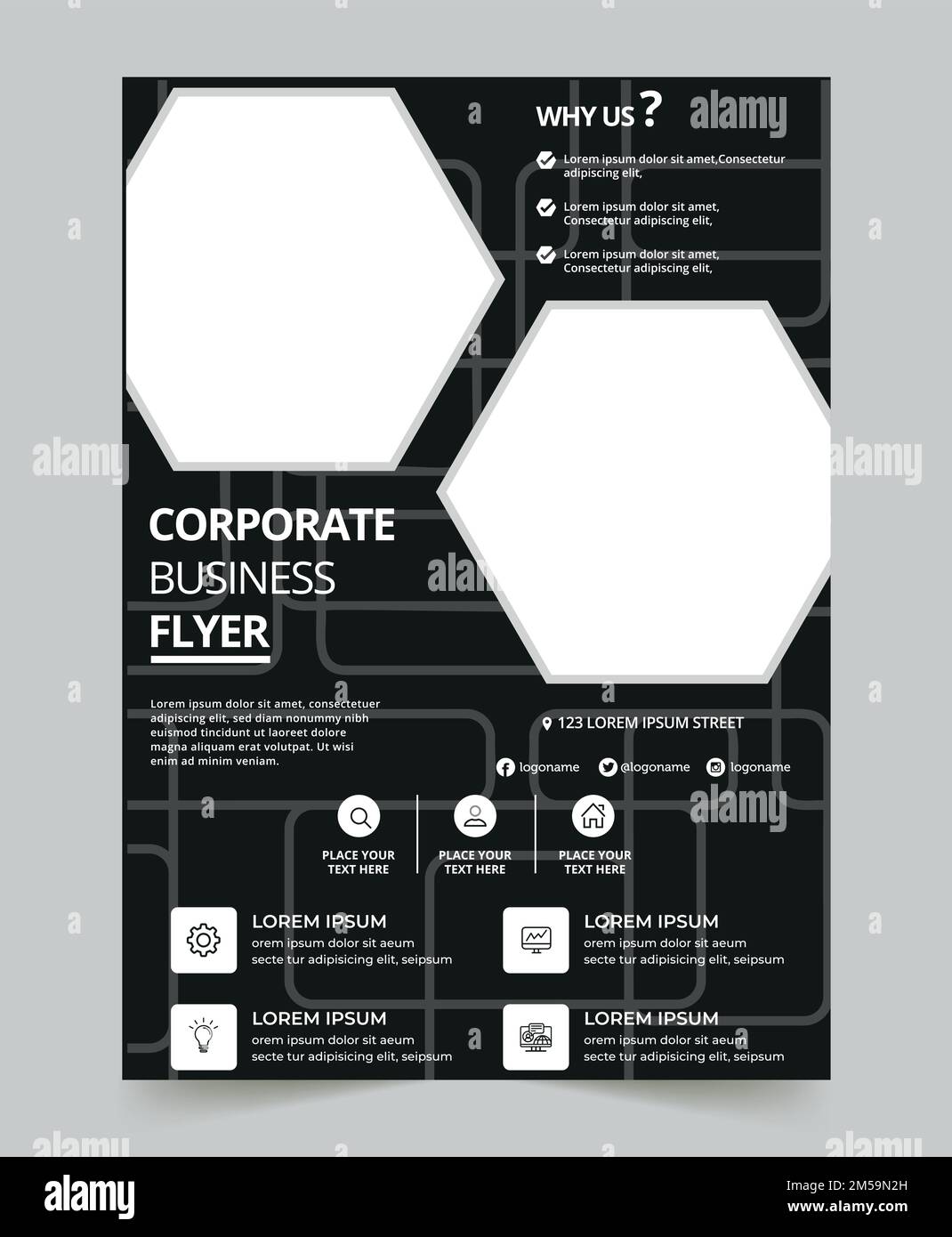 Professional business flyer design for business advertisement. Two ...