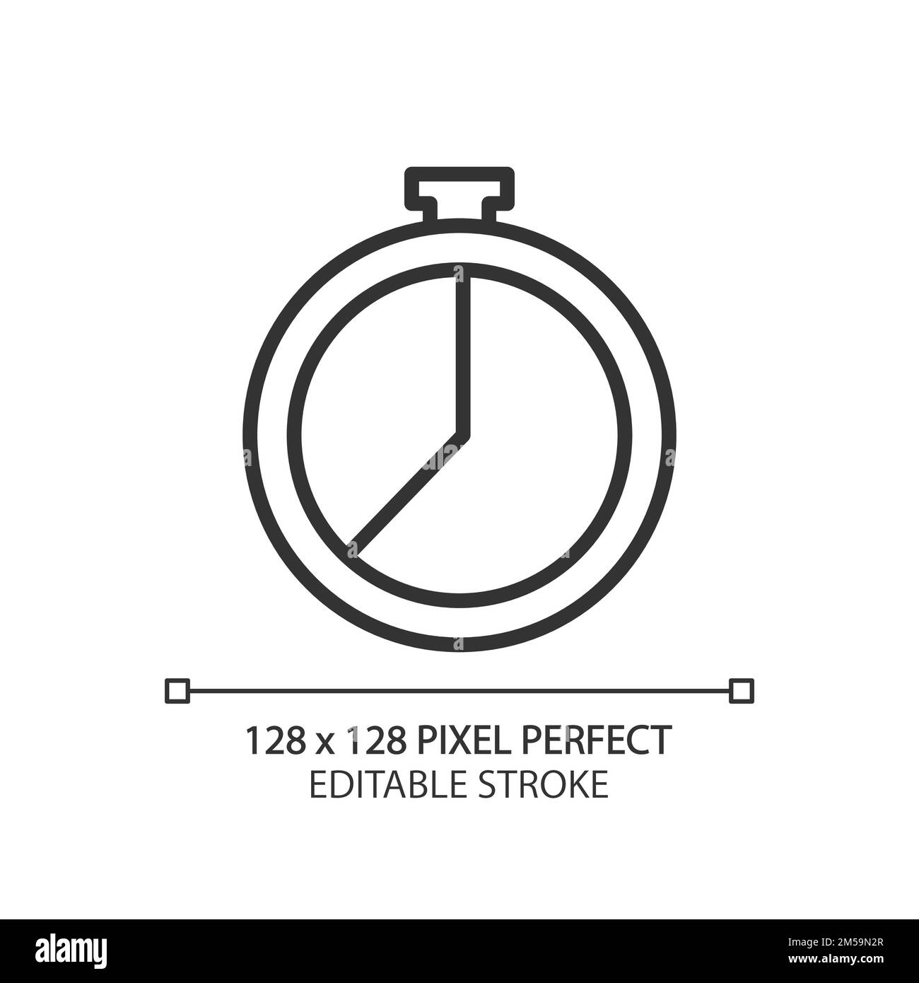 Countdown timer pixel perfect linear icon Stock Vector Image & Art - Alamy