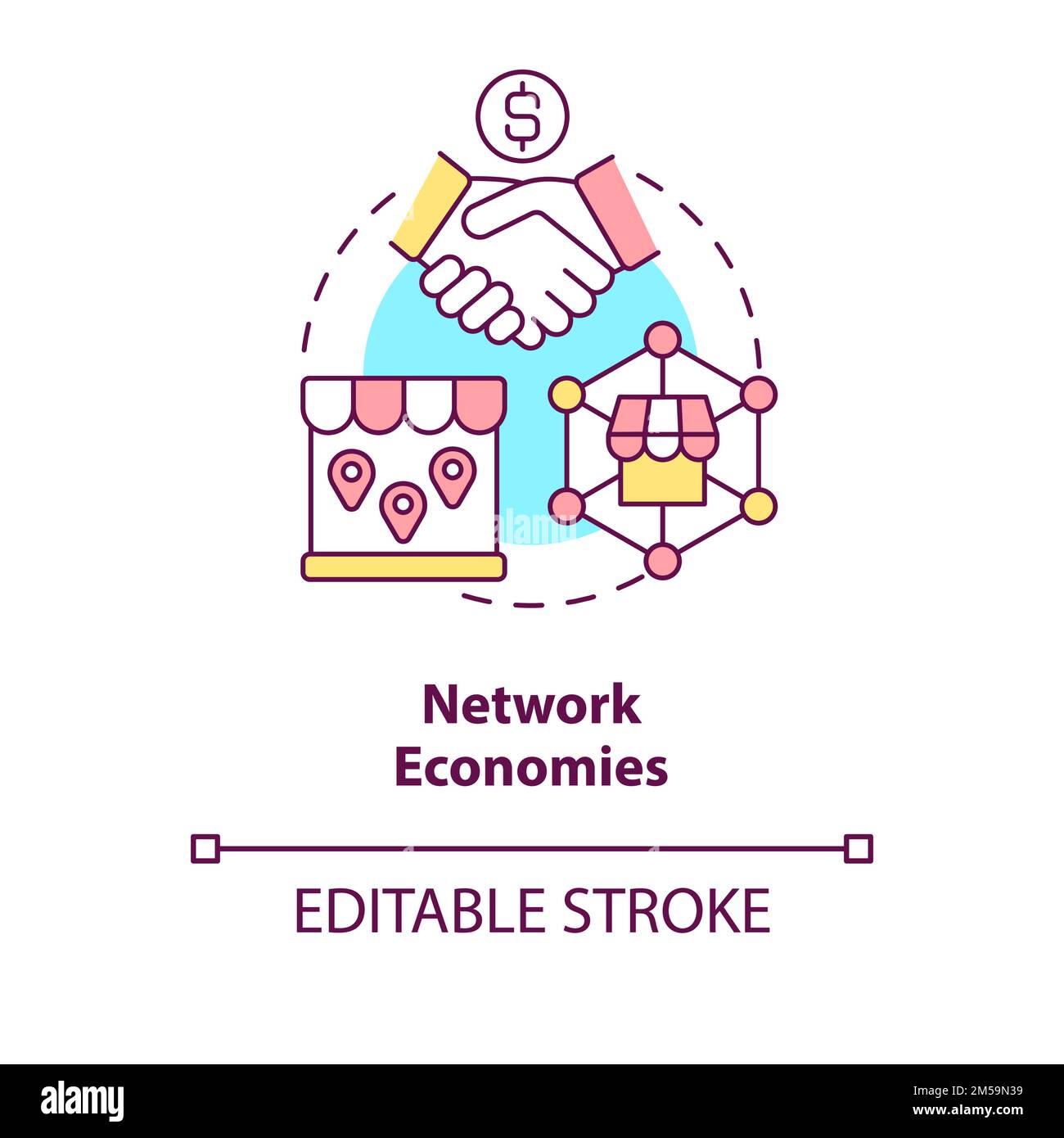 Network economies concept icon Stock Vector Image & Art - Alamy