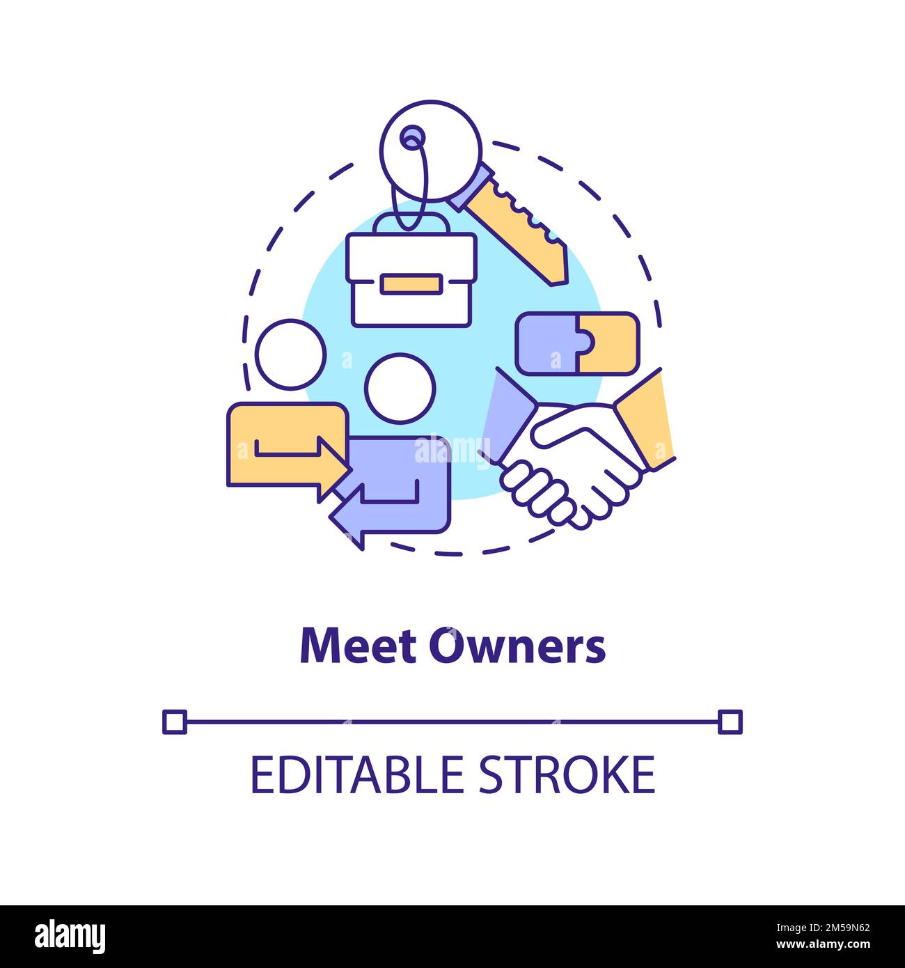 Meet owners concept icon Stock Vector Image & Art - Alamy