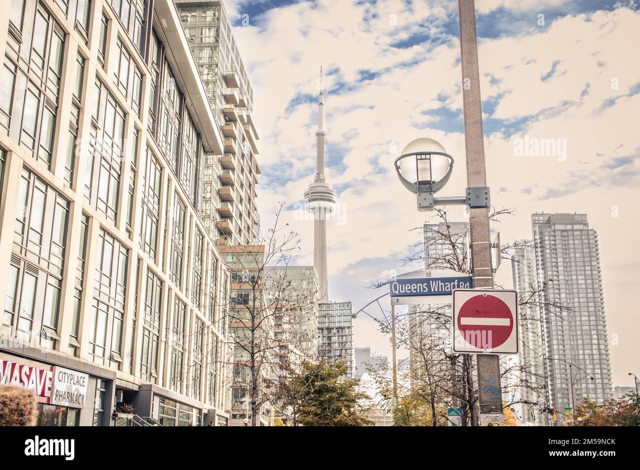 Toronto, Ontario, Canada City Life and skyline Views with CN Tower ...