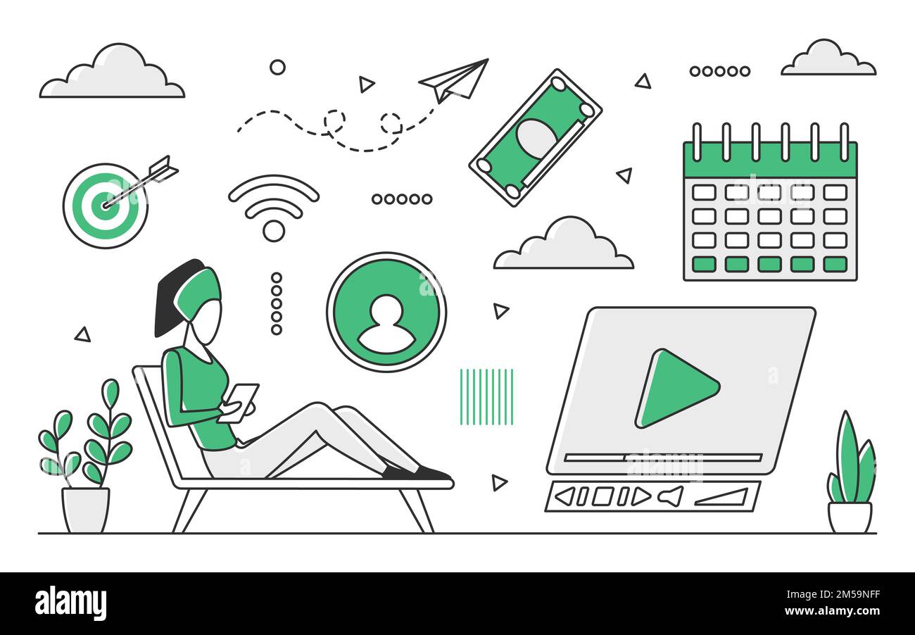 Smm content creation. Online posting video content, social media ...