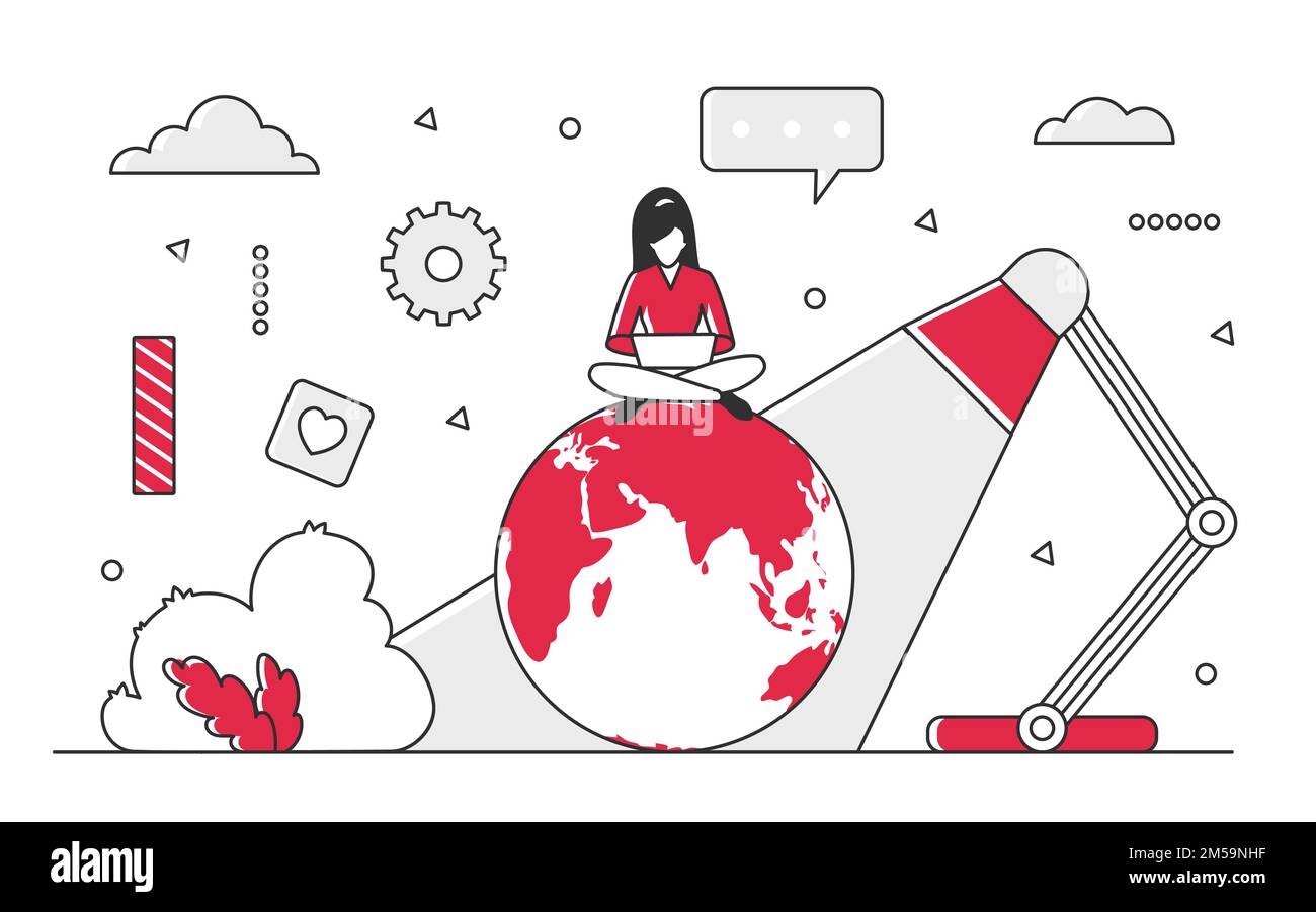 Freelance worldwide developer. Distance code development work vector ...